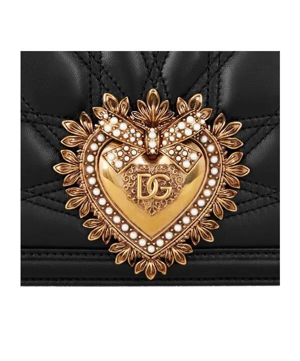 Dolce & Gabbana Quilted Leather Chain Crossbody Bag