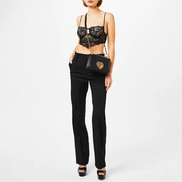 Dolce & Gabbana Quilted Leather Chain Crossbody Bag