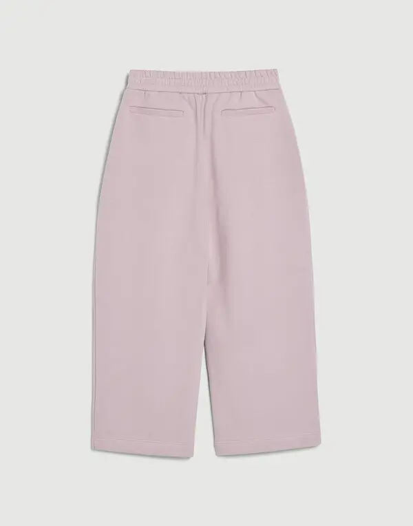 Brunello Cucinelli Cotton Smooth French Terry Track Trousers With Monili