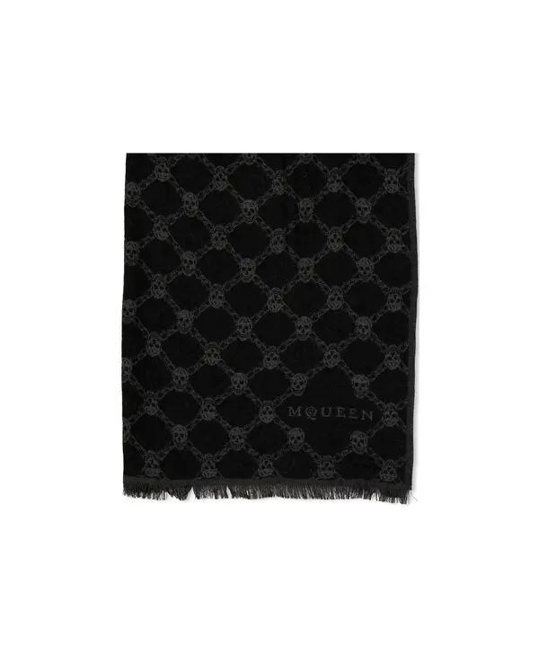 Alexander McQueen Toned Jacquard Knit Scarf