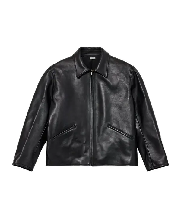 A.PRESSE Sports Leather Jacket