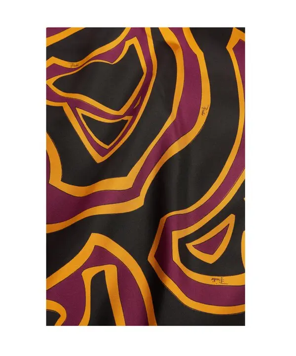 Emilio Pucci Mixed Print Padded Triangle Scarf - Black