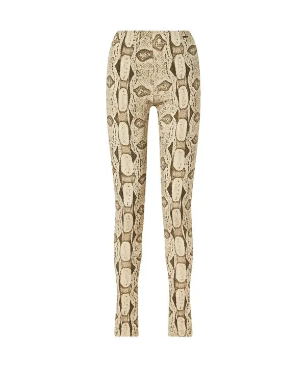 Gucci Snake-print Casual Trousers - Gray