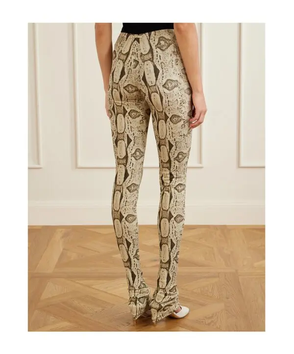 Gucci Snake-print Casual Trousers - Gray