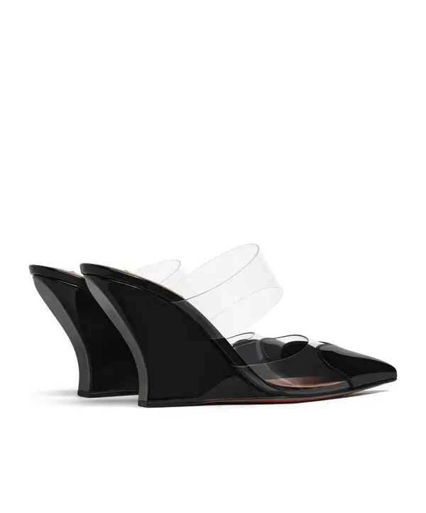 Alaïa Heart-pattern Wedge Mules