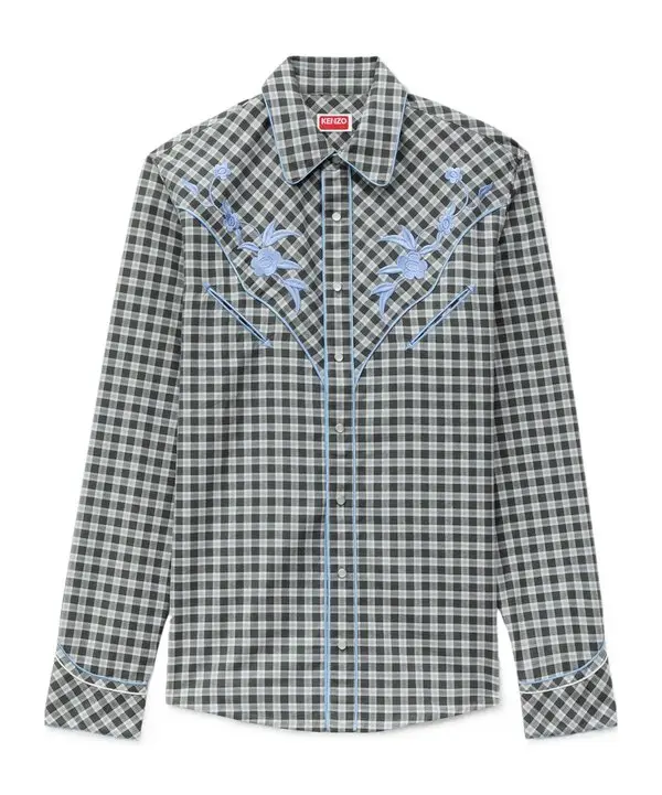 Kenzo Embroidered Check Shirt - No