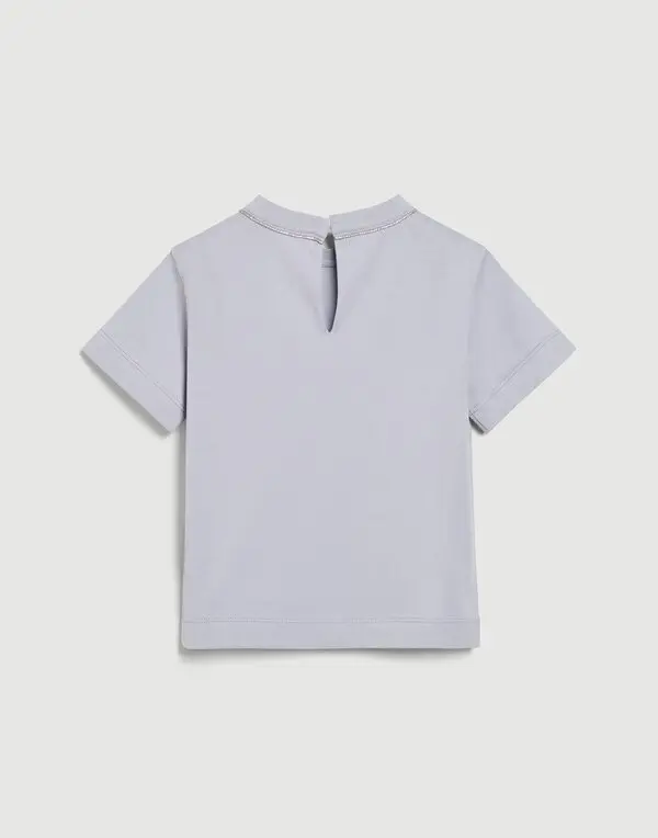 Brunello Cucinelli Cotton Jersey T-shirt With Sparkling Piping