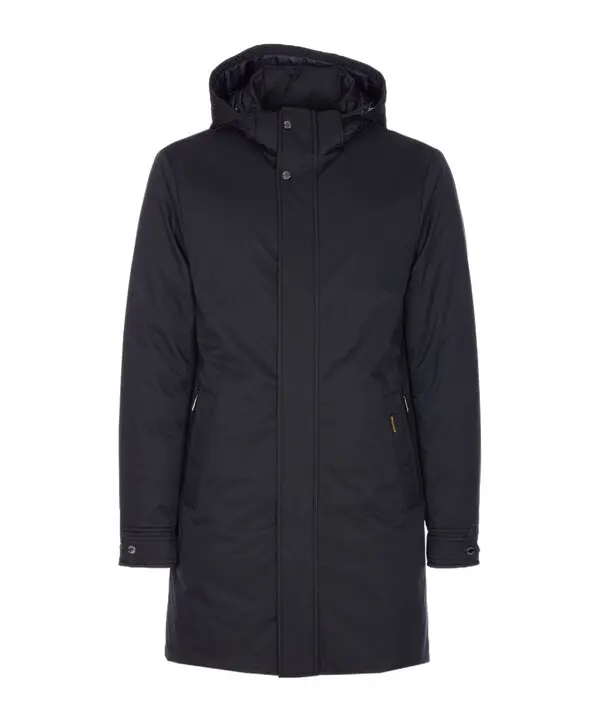 MOORER Hooded Padded Parka Coat - Black