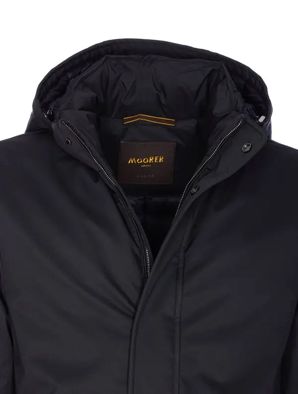 MOORER Hooded Padded Parka Coat