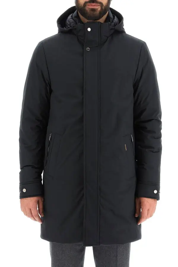 MOORER Hooded Padded Parka Coat