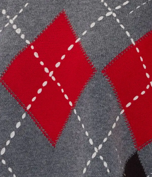 Pinko Argyle-pattern Collared Sweater