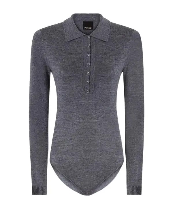 Pinko Fine-knit Long-sleeve Bodysuit