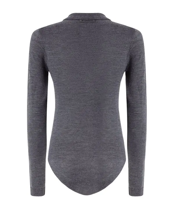 Pinko Fine-knit Long-sleeve Bodysuit