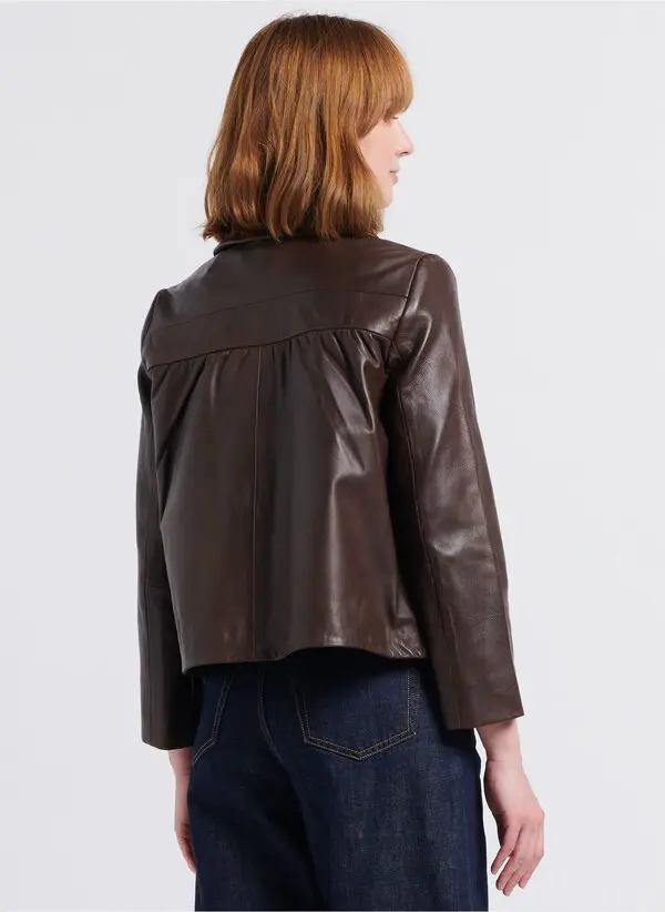 Ba&sh Long-sleeved Leather Jacket