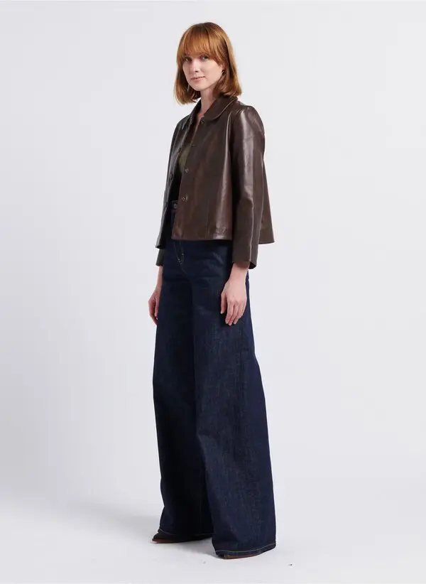 Ba&sh Long-sleeved Leather Jacket