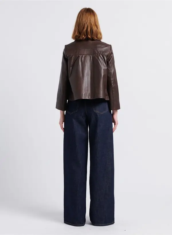 Ba&sh Long-sleeved Leather Jacket