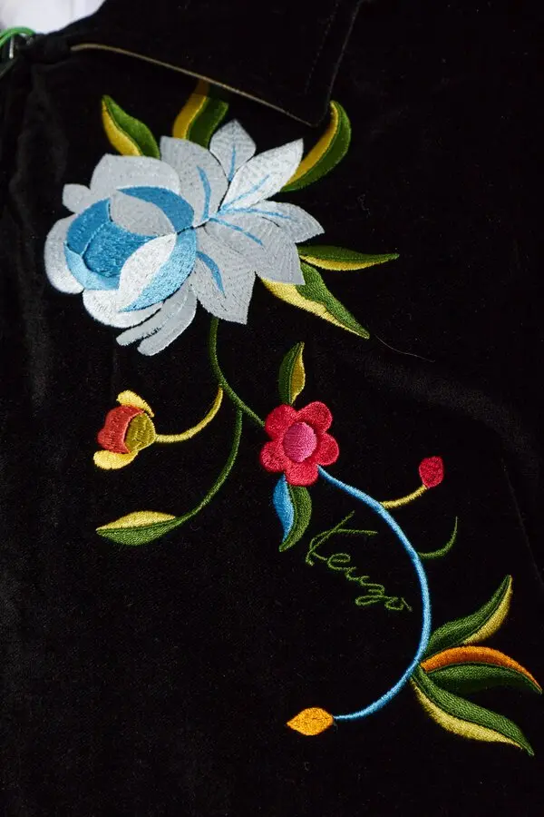 Kenzo Velvet Jacket With Colorful Embroidery
