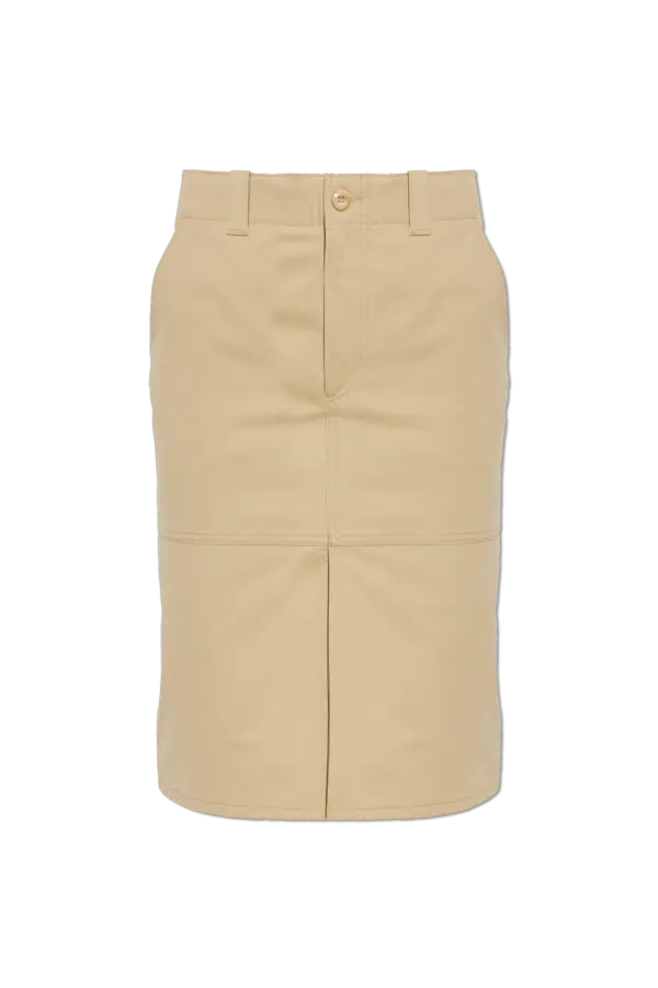 Kenzo Cotton Skirt With A Slit