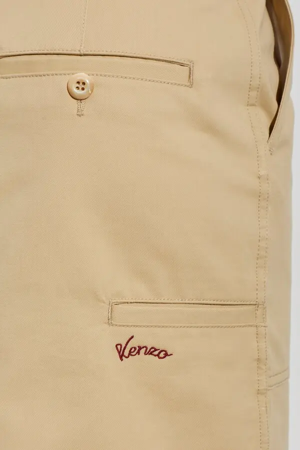 Kenzo Cotton Skirt With A Slit