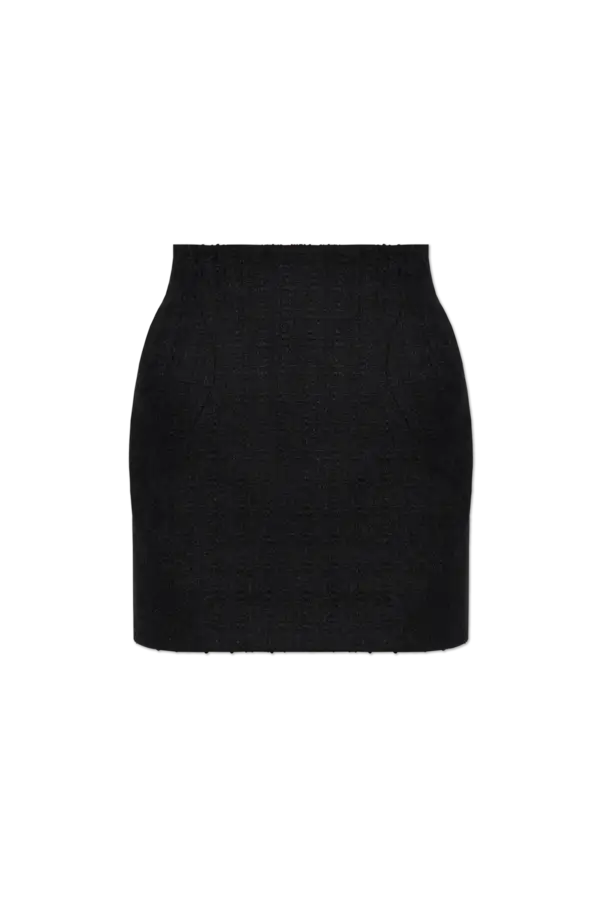Alexander McQueen Tweed Skirt With Built-in Hip Pads
