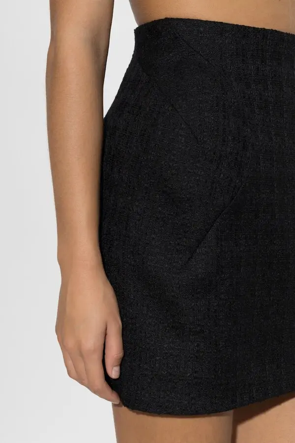 Alexander McQueen Tweed Skirt With Built-in Hip Pads