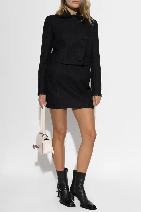 Alexander McQueen Asymmetrical Tweed Blazer