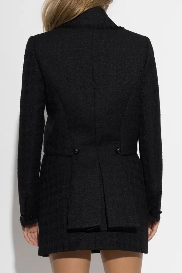 Alexander McQueen Asymmetrical Tweed Blazer