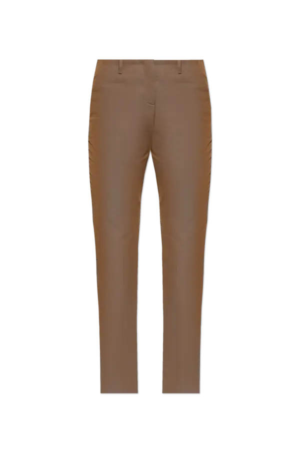 Alexander McQueen Cotton Pleated Trousers