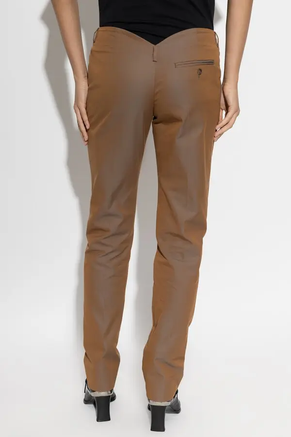 Alexander McQueen Cotton Pleated Trousers
