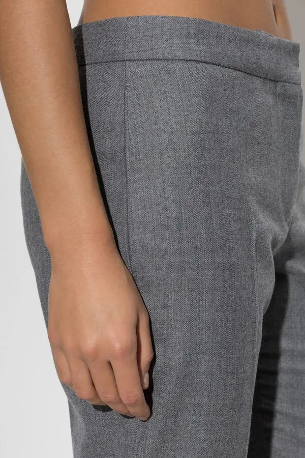 Alexander McQueen Wool Pleated Trousers