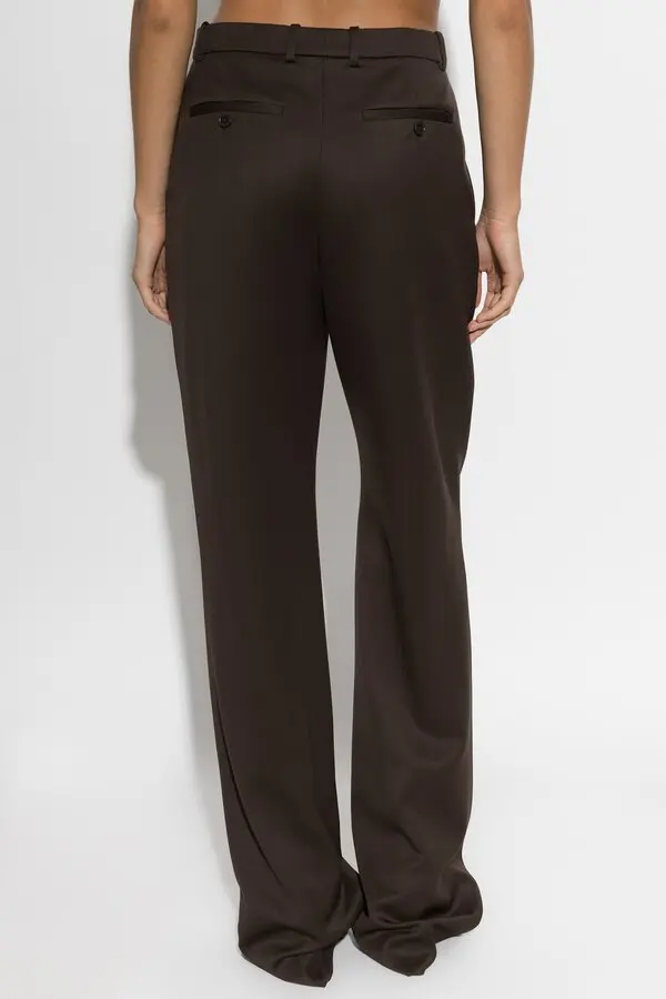 Alexander McQueen Wool Pleated Trousers