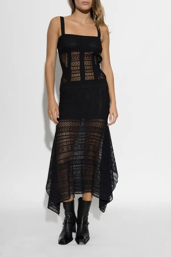 Alexander McQueen Lace Dress With An Asymmetric Cut