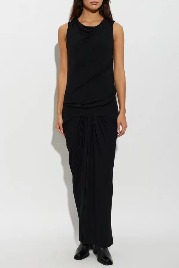 ENTIRE STUDIOS Dress With Waist Draping - Black