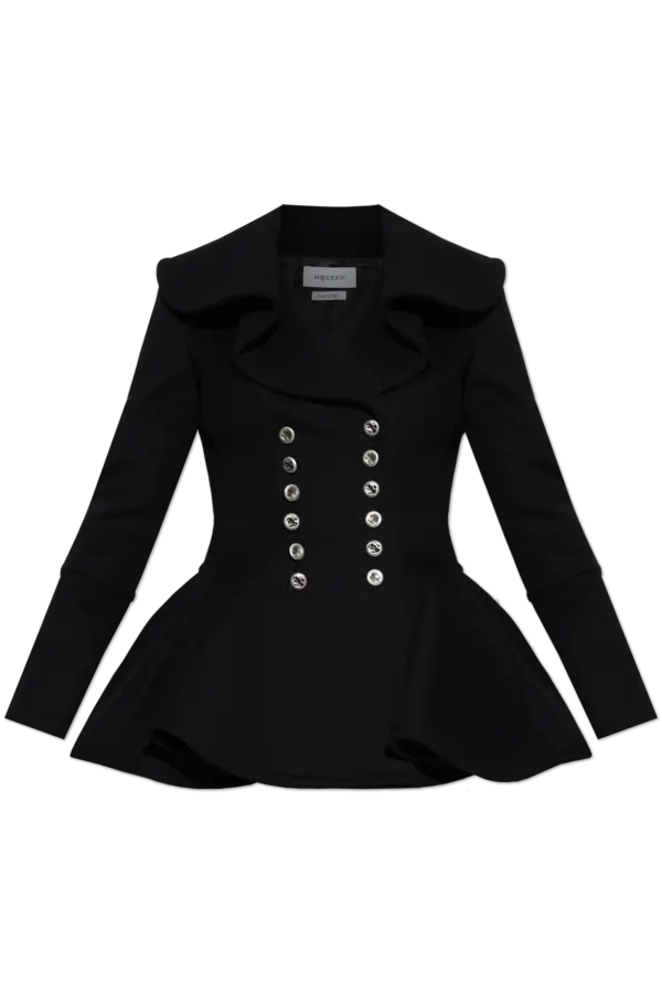 Alexander McQueen Fitted Wool Coat