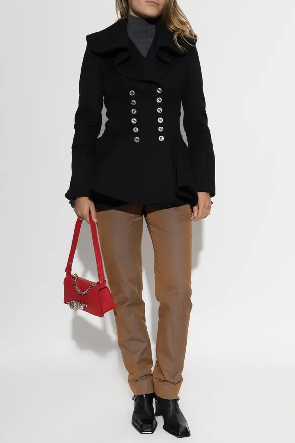 Alexander McQueen Fitted Wool Coat