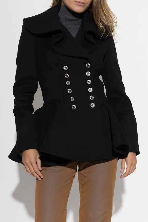 Alexander McQueen Fitted Wool Coat