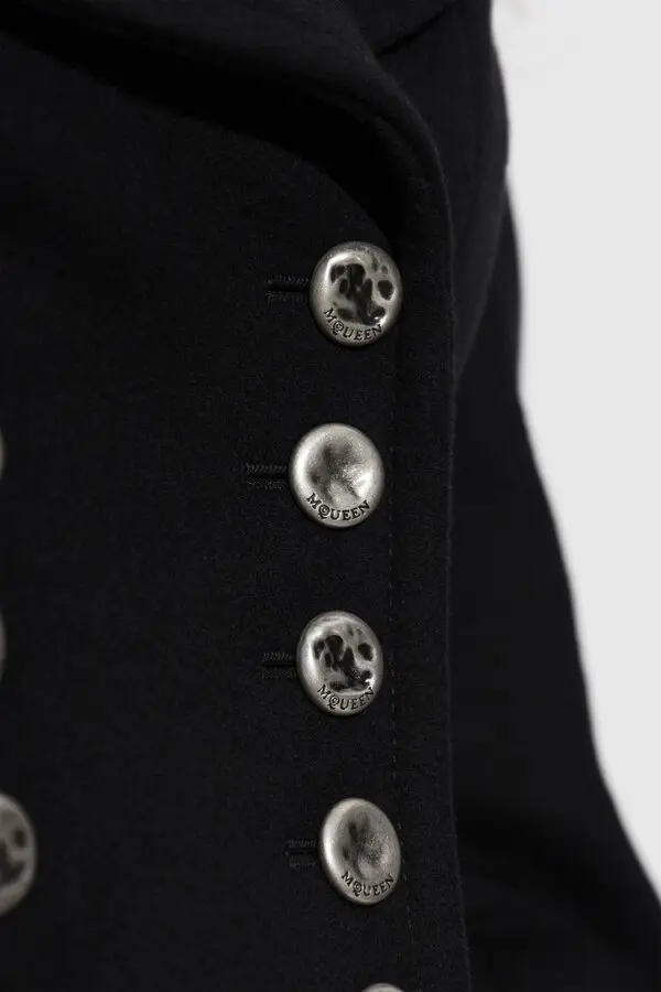 Alexander McQueen Fitted Wool Coat