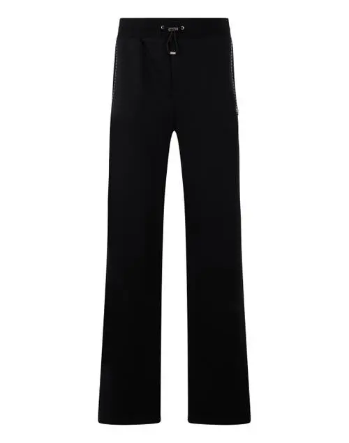 Philipp Plein Tracksuit Pants Contrast Stitching - Black