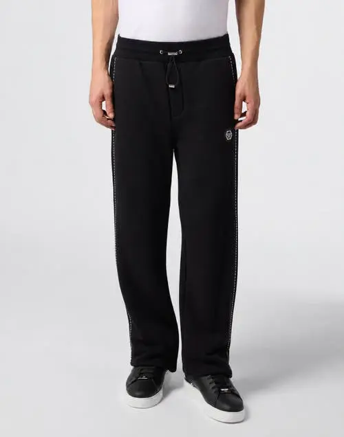 Philipp Plein Tracksuit Pants Contrast Stitching - Black