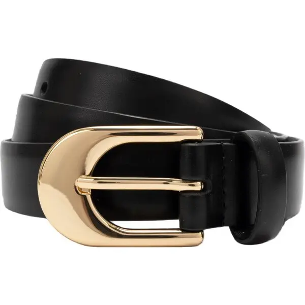 Kate Spade New York 25mm Leather Slide Buckle Belt - Black
