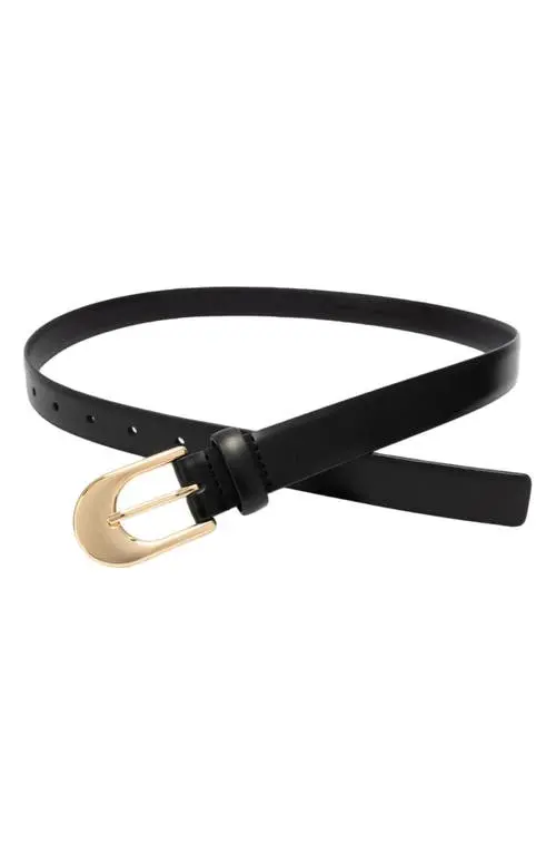 Kate Spade New York 25mm Leather Slide Buckle Belt - Black