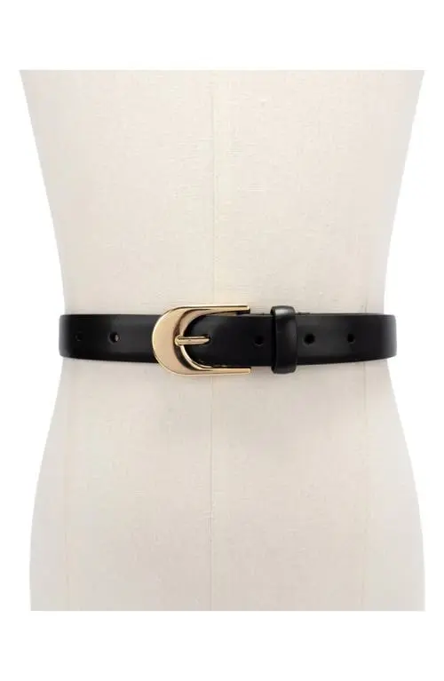 Kate Spade New York 25mm Leather Slide Buckle Belt - Black