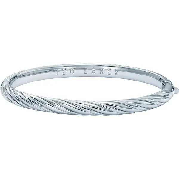 Ted Baker London Melissa Metal Twist Hinged Bangle - Silver Tone