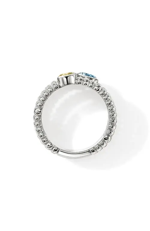 John Hardy Heishi Ring, Sterling Treated Swiss Blue Topaz, Lemon Quartz, Peridot - Silver