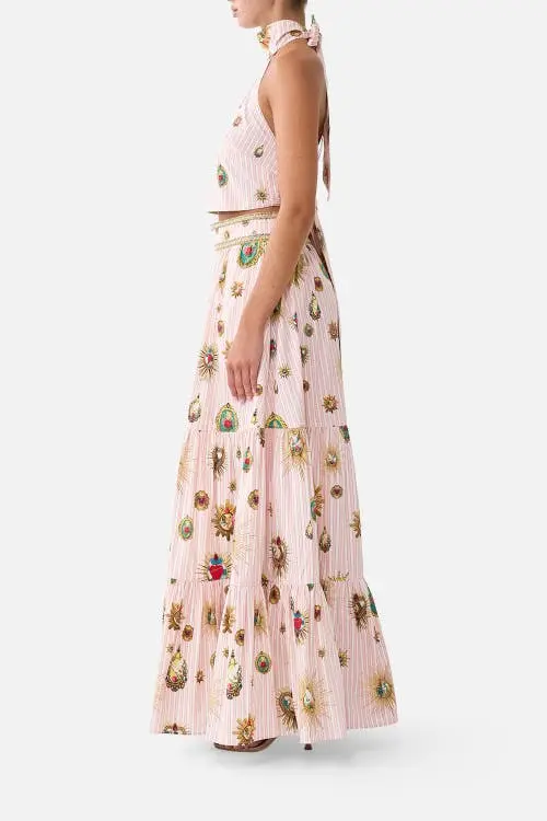 Camilla High Waisted Tiered Skirt