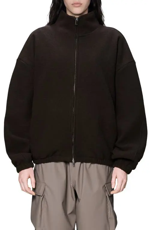 Rains Fleece Zip Jacket - Bark