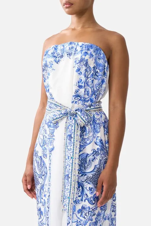 Camilla Front Pleat Strapless Jumpsuit
