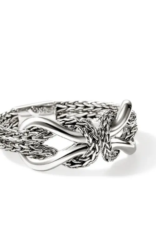 John Hardy Infinite Love Knot Sterling Band Ring