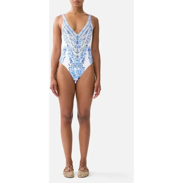 Camilla V Neck One Piece W V Back