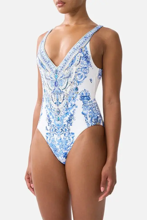 Camilla V Neck One Piece W V Back